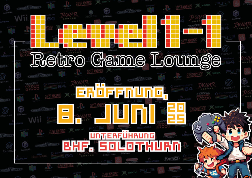 Retro Game Lounge Eröffnung - Retro-Game Level 1-1